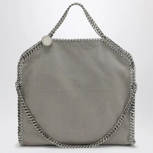 Stella McCartney Light Grey Falabella Fold Over Tote Bag - Gray