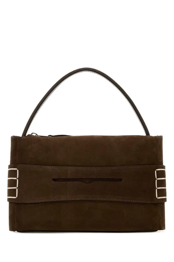 JW Anderson Small Suede Loafer Handbag - Brown