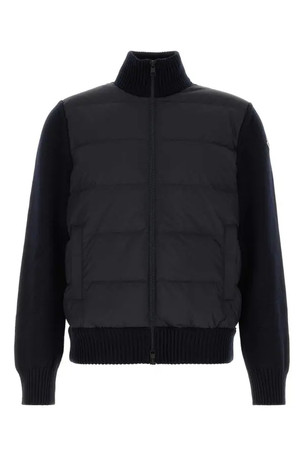 Moncler Navy Wool Cardigan