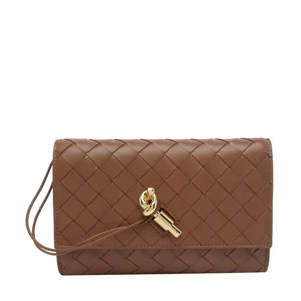 Bottega Veneta Andiamo Clutch In Nappa Leather - Brown