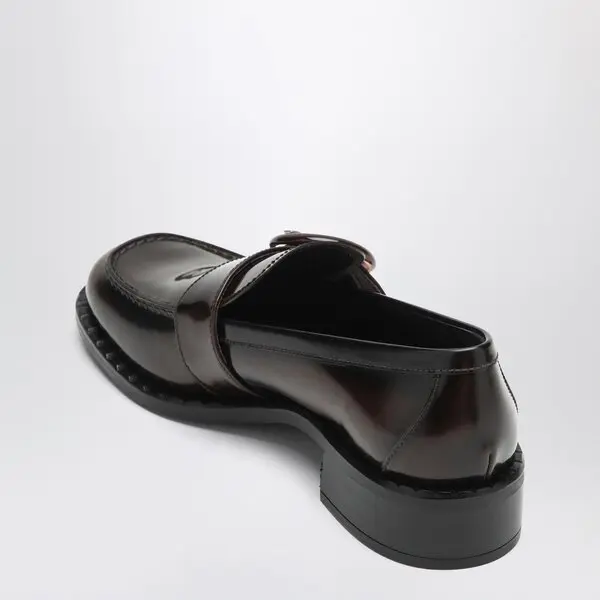Prada Brushed Leather Moccasins