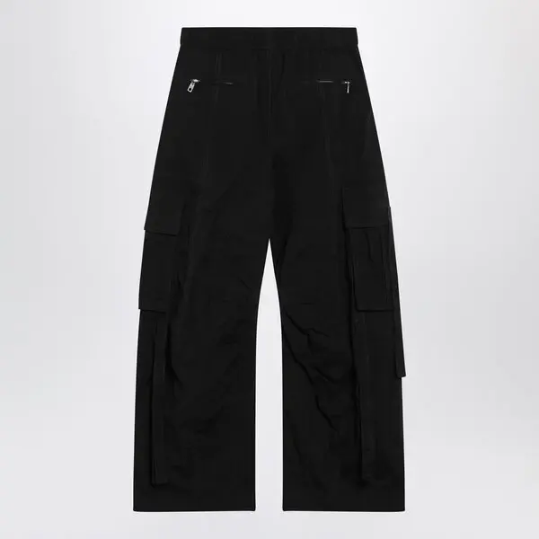Dolce & Gabbana Waxed Faille Cargo Trousers - Black