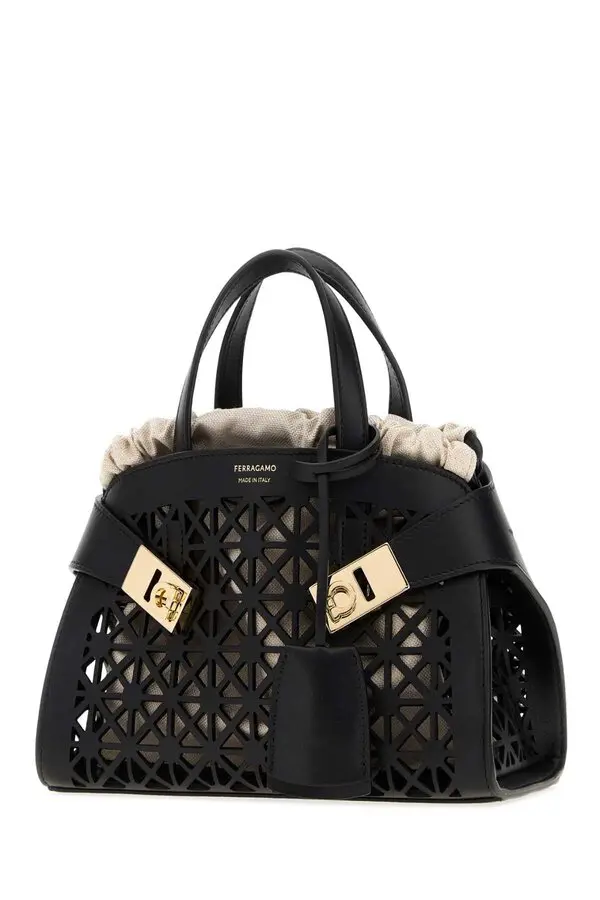 FERRAGAMO Leather Mini Hug Handbag