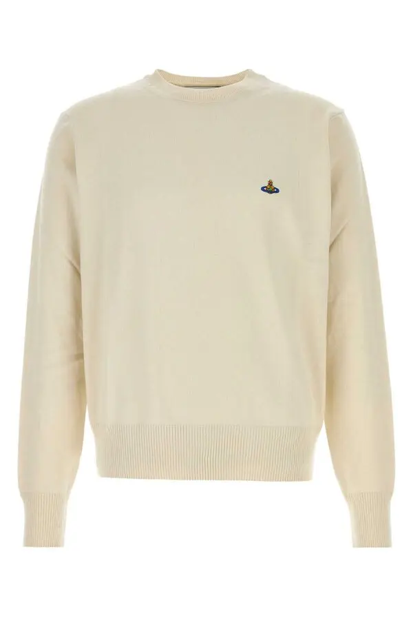 VIVIENNE WESTWOOD Alex Sweater Ivory Cotton Blend - White