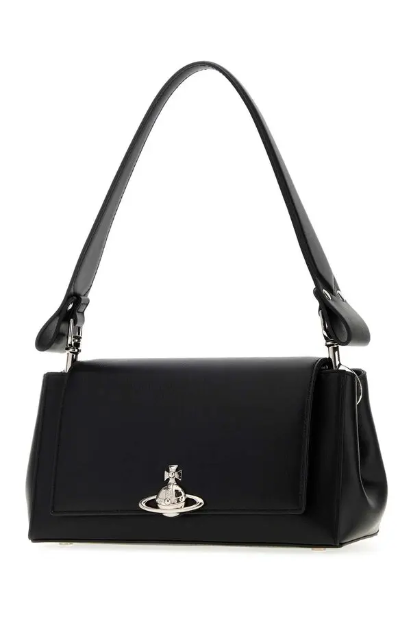 VIVIENNE WESTWOOD Synthetic Leather Medium Shoulder Bag - Black