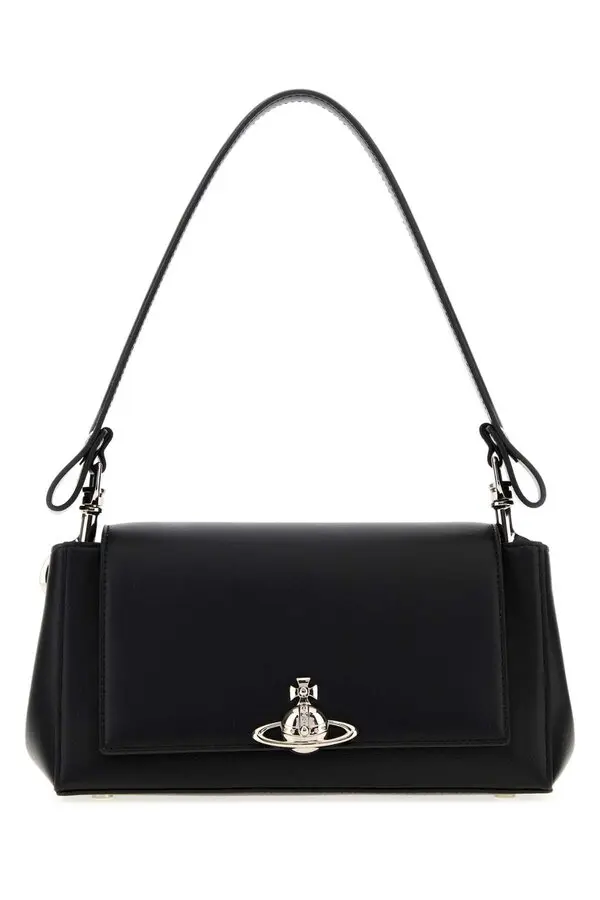 VIVIENNE WESTWOOD Synthetic Leather Medium Shoulder Bag - Black