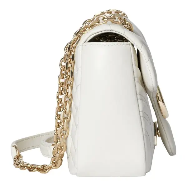 Gucci Gg Marmont Medium Shoulder Bag - White