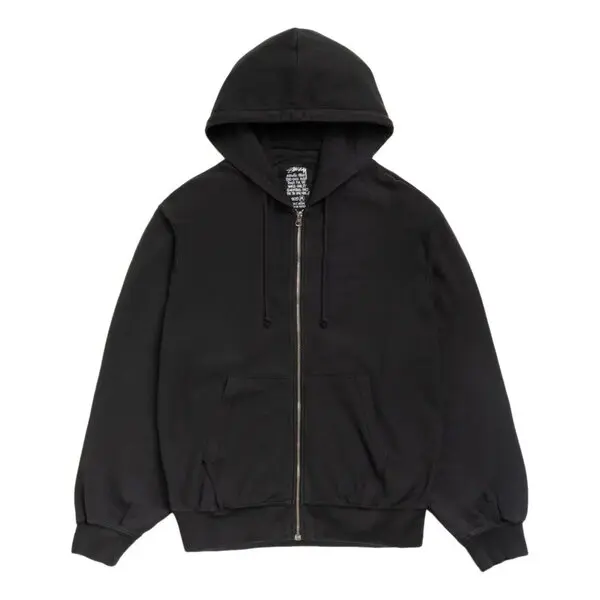 StÜssy Lightweight Terry Zip Hoodie - Black