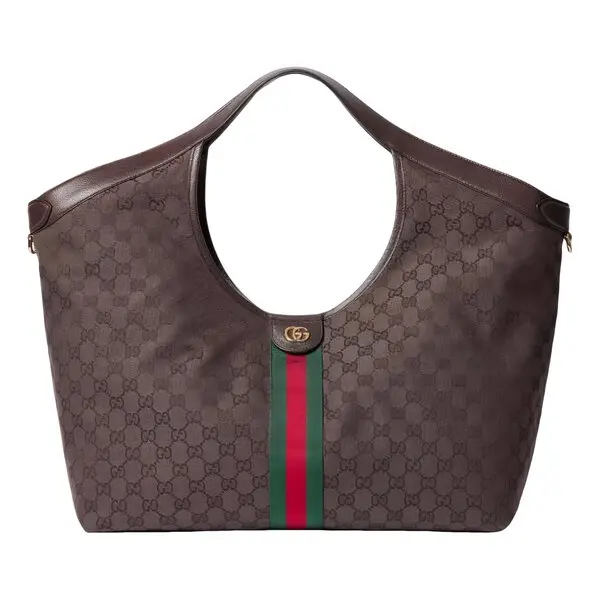 Gucci Giglio Large Tote Bag - Dark Brown