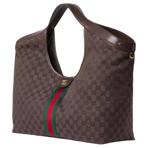 Gucci Giglio Large Tote Bag - Dark Brown