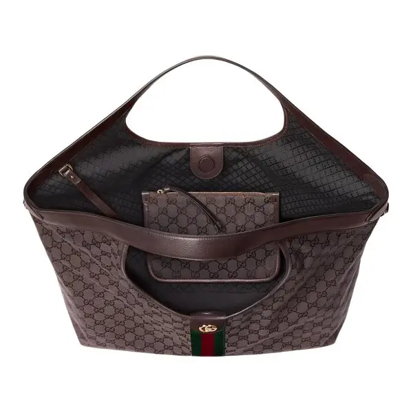 Gucci Giglio Large Tote Bag - Dark Brown