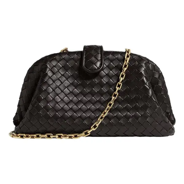 Bottega Veneta Small Lauren 1980 Clutch - Espresso
