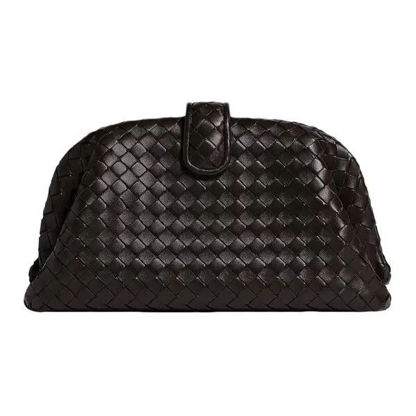 Bottega Veneta Small Lauren 1980 Clutch - Espresso