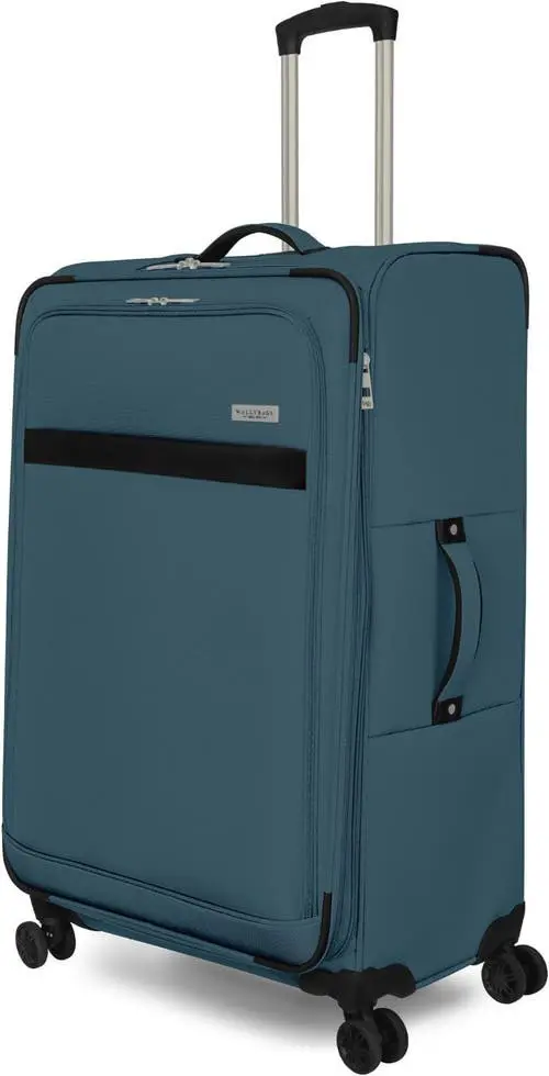 WALLYBAGS Stratford Softside 29" Large Checked Spinner Luggage - Teal