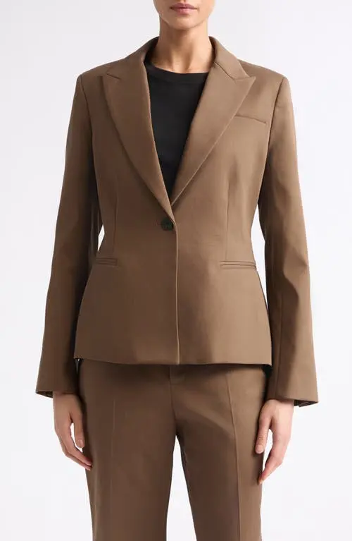 Partow Kenmare Cotton Twill Blazer - Mocha