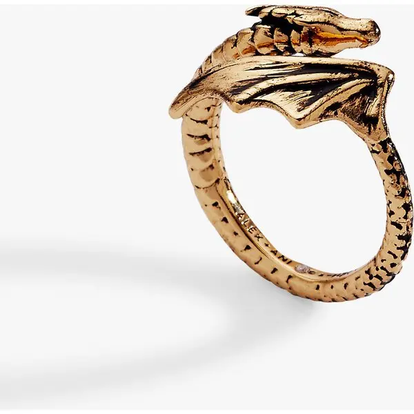 ALEX AND ANI House Of The Dragon Syrax Bypass Ring - Gold
