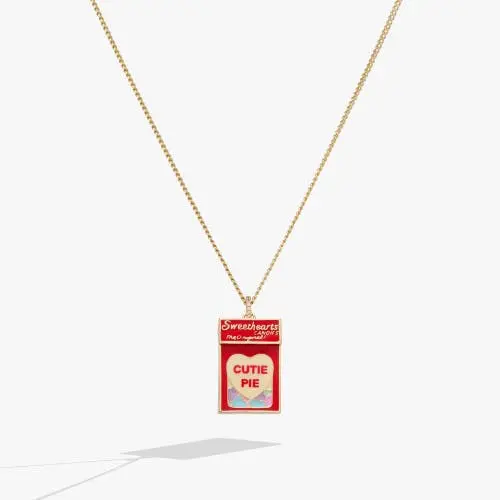ALEX AND ANI Sweethearts® Box Locket And Heart Charm Necklace