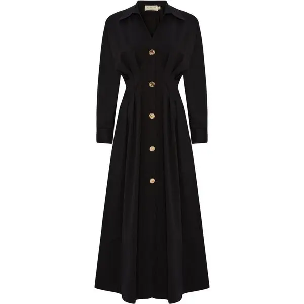 EXQUISE Alba Midi Shirt Dress