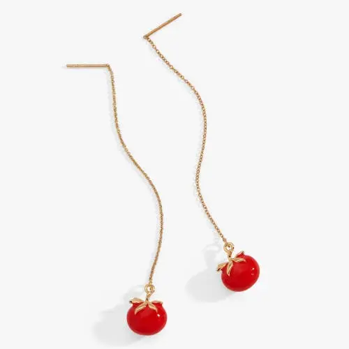 ALEX AND ANI Farmers' Market Tomato Threader Earrings