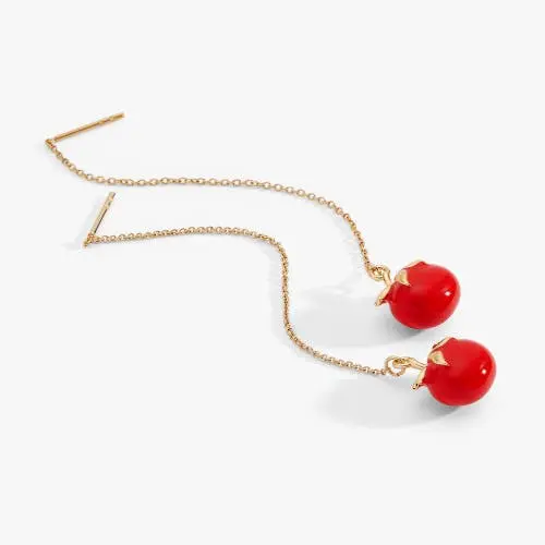 ALEX AND ANI Farmers' Market Tomato Threader Earrings