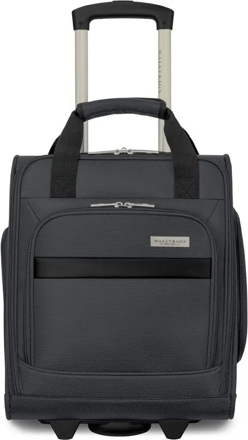 WALLYBAGS Stratford Softside 16" Underseat Carry On Luggage - Graphite