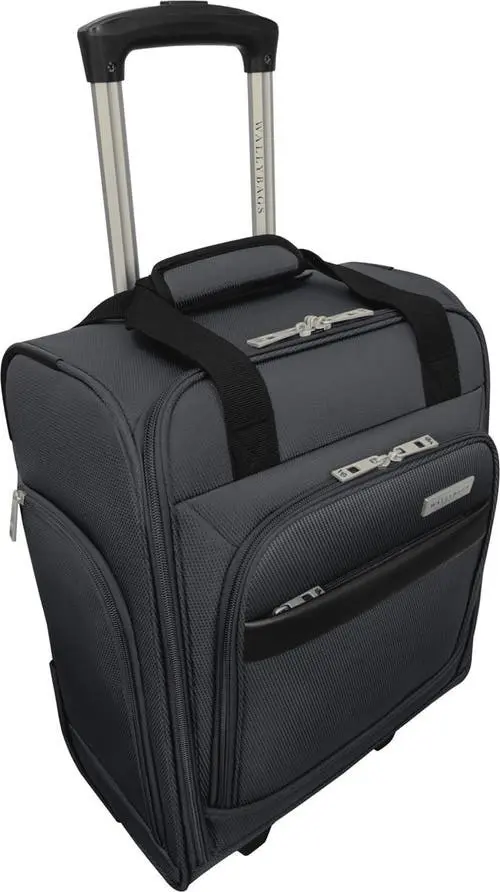 WALLYBAGS Stratford Softside 16" Underseat Carry On Luggage - Graphite