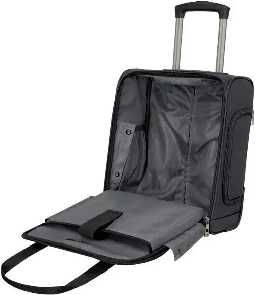 WALLYBAGS Stratford Softside 16" Underseat Carry On Luggage - Graphite