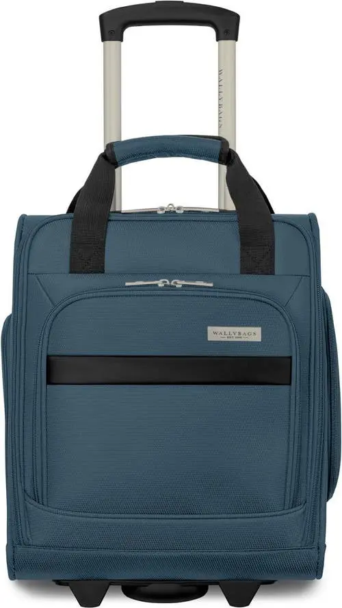 WALLYBAGS Stratford Softside 16" Underseat Carry On Luggage - Teal