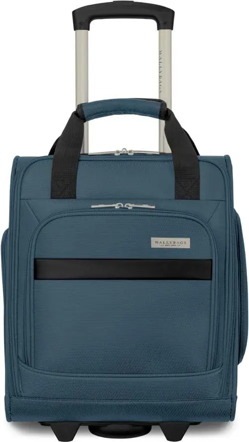 WALLYBAGS Stratford Softside 16" Underseat Carry On Luggage - Teal