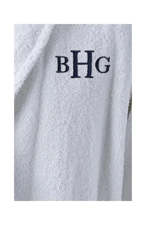 LANDS' END Full Length Turkish Terry Robe - White
