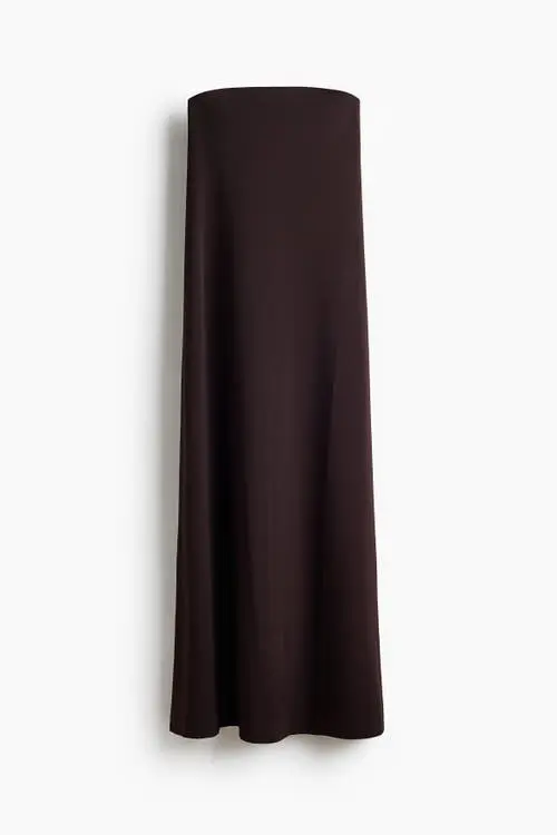 H&m Bandeau Maxi Dress - Dark Brown