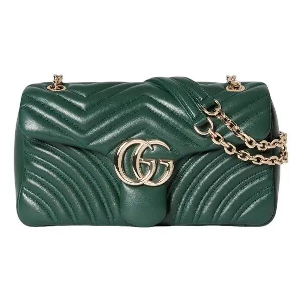 Gucci Gg Marmont Medium Shoulder Bag - Green
