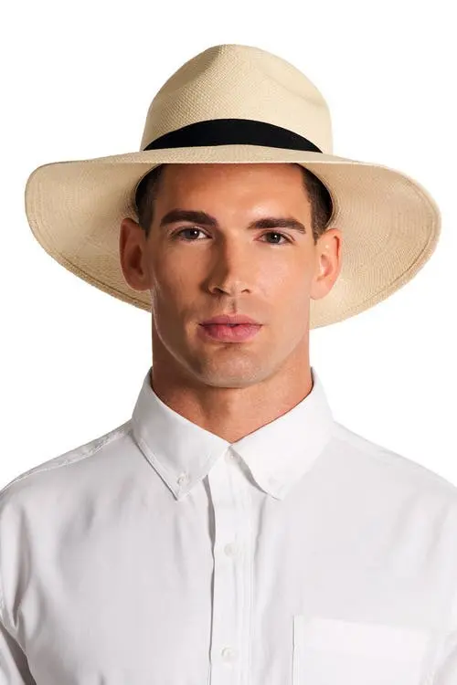 Coolibar Cuenca Wide Brim Panama Hat - Natural