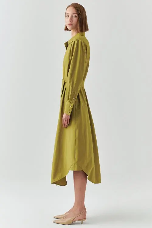EXQUISE Mckinley Midi Shirt Dress - Green