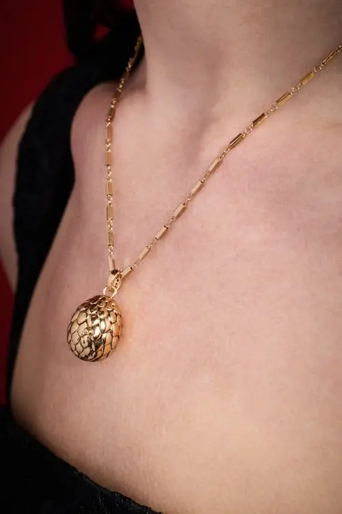ALEX AND ANI House Of The Dragon Dragon Egg Locket Pendant Necklace