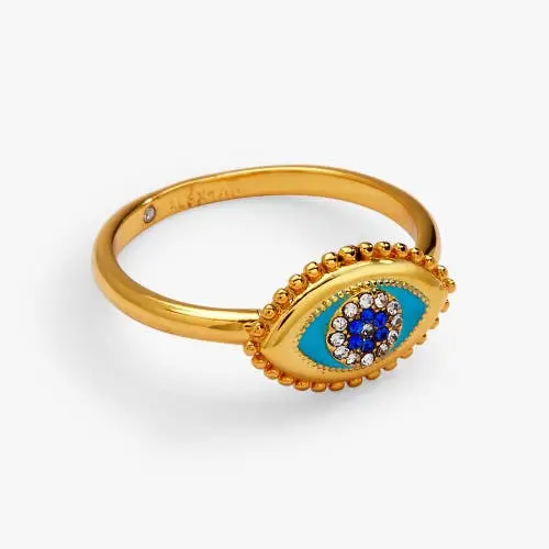 ALEX AND ANI Healing Stone Evil Eye Ring