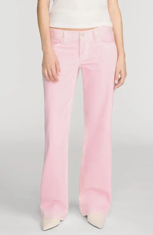 FRAME Pixie Gray Low Rise Wide Leg Jeans - Cotton Candy