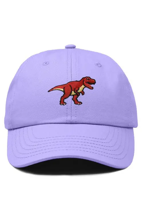 DALIX Embroidered T-rex Dad Cap - Lavender