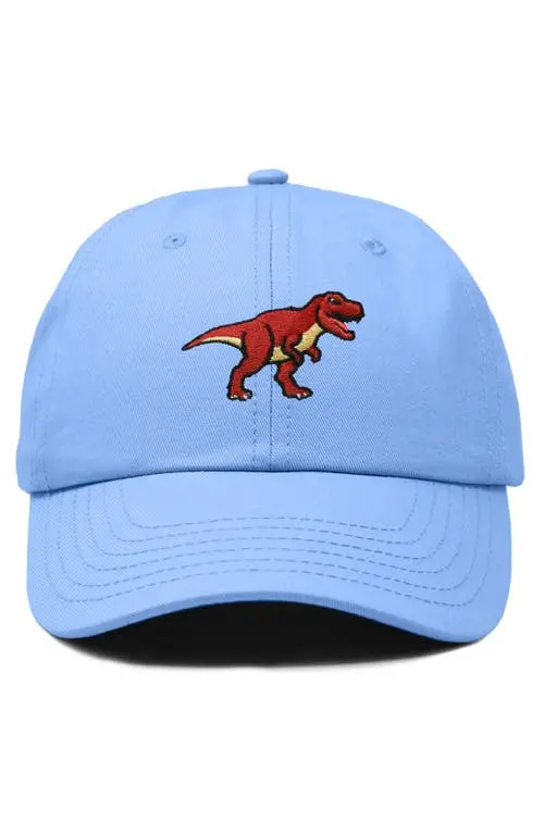 DALIX Embroidered T-rex Dad Cap - Light Blue