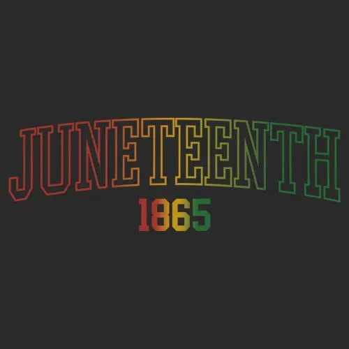 LOST GODS Juneteenth 1865 Retro Gradient Short Sleeve Graphic T-shirt