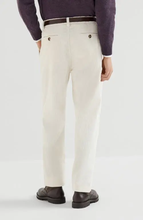 Brunello Cucinelli Garment-dyed Trousers In Cotton Corduroy