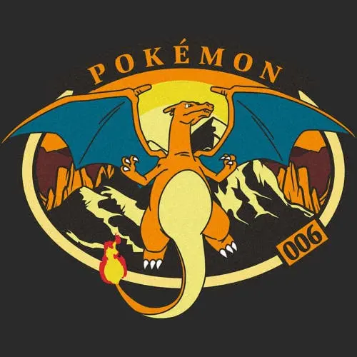 POKEMON Charizard 006 Short Sleeve Graphic T-shirt