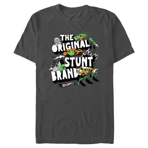HOT WHEELS The Original Stunt Brand Short Sleeve Graphic T-shirt - Charcoal