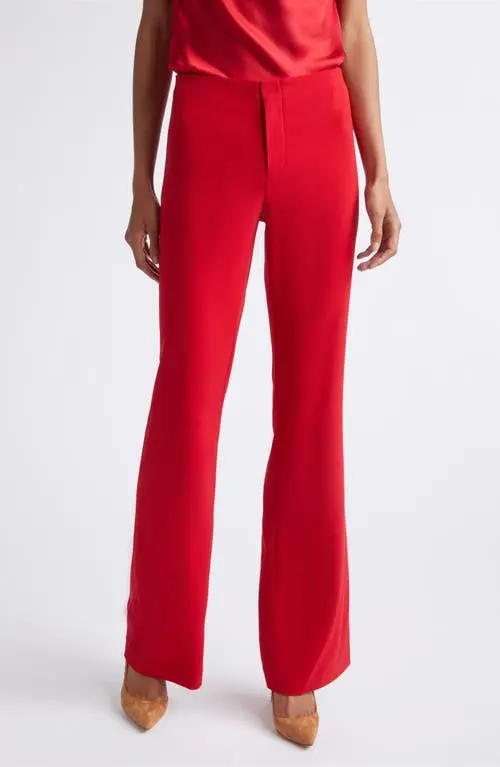 Alice + Olivia Low Rise Flare Pants - Hibiscus