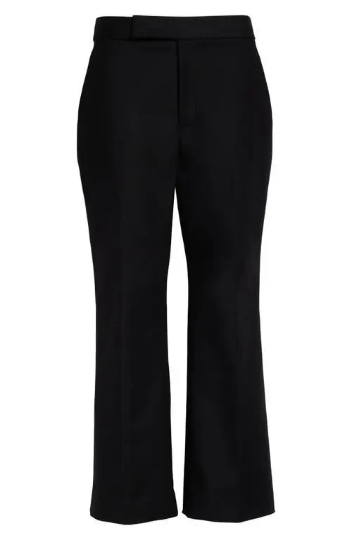 Partow Sullivan Creased Flare Cotton Twill Pants - Black