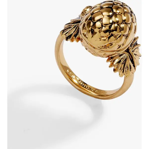 ALEX AND ANI House Of The Dragon 'fire Will Reign' Dragon Egg Locket Ring - Gold