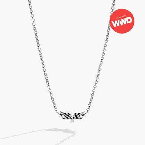 ALEX AND ANI Hot Wheels Checkered Flag Necklace