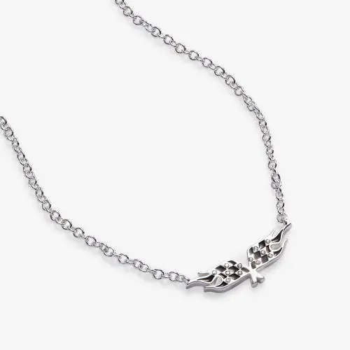 ALEX AND ANI Hot Wheels Checkered Flag Necklace