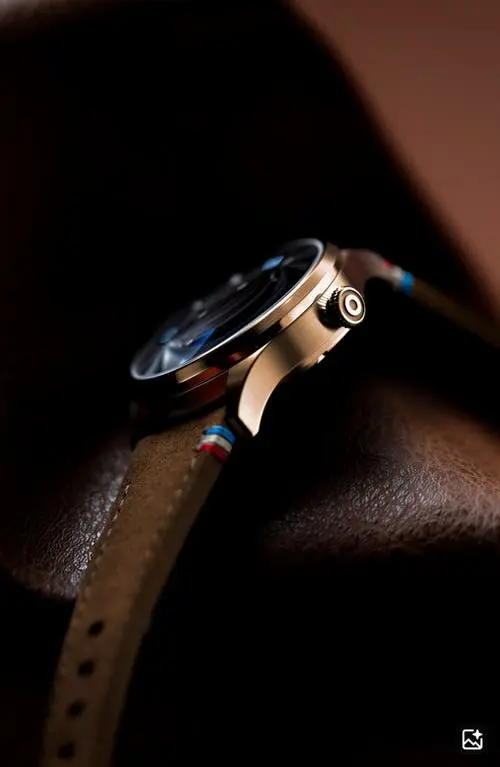 AVI-8 Flyboy Lafayette Automatic 110th Anniversary Limited Edition Leather Strap Watch - Black