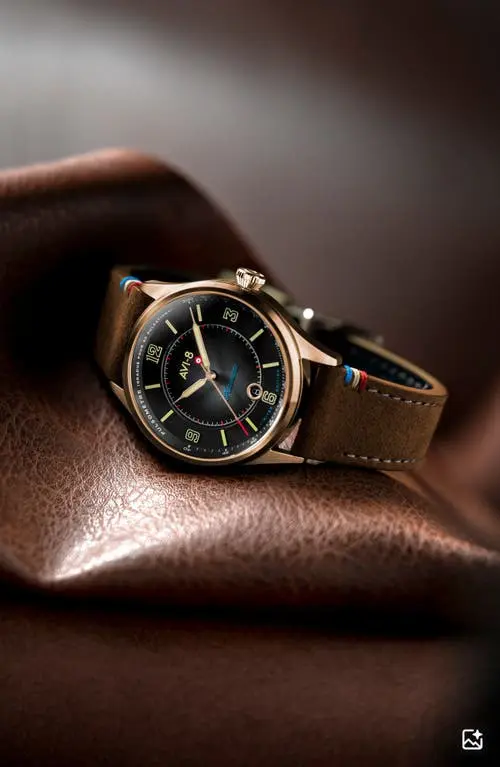 AVI-8 Flyboy Lafayette Automatic Limited Edition Leather Strap Watch